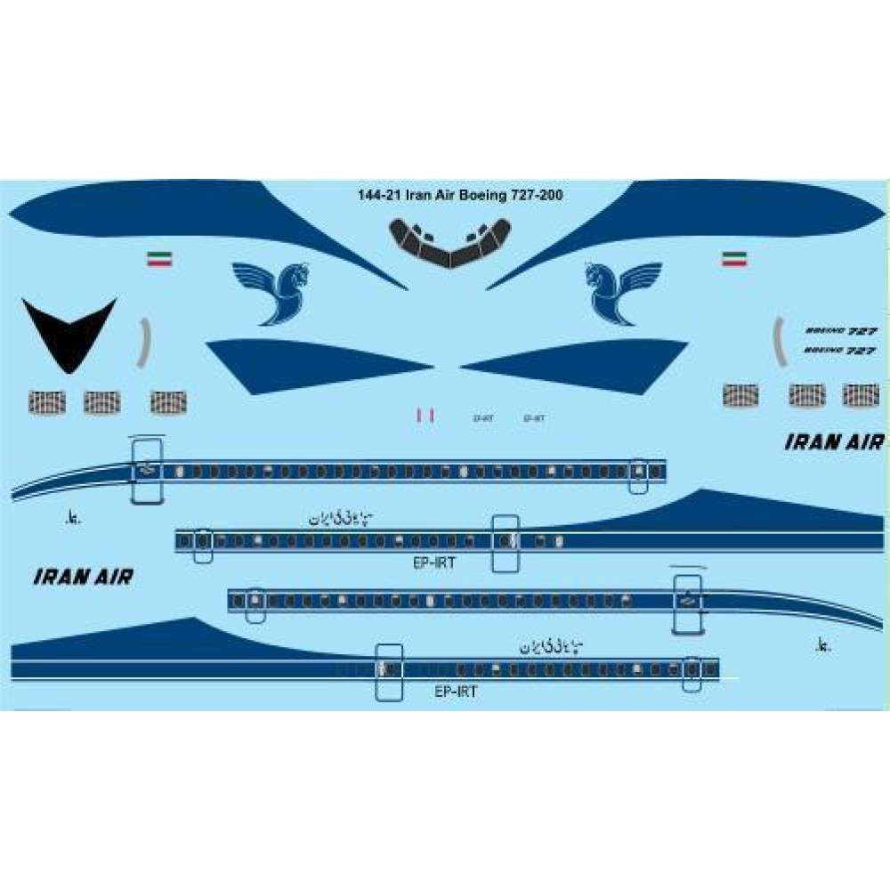 26Decals 144-21 1/144 Air Boeing 727-286 Adv Laser decal Model Kit ...