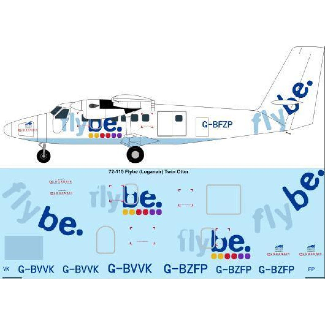 26Decals 72-115 1/72 Flybe Twin Otter laser decal Model Kit Decals ...