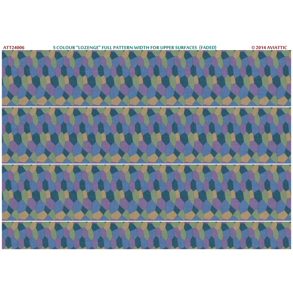 Aviattic ATT24006 1/24 5 colour lozenge full pattern for upper surfaces ...