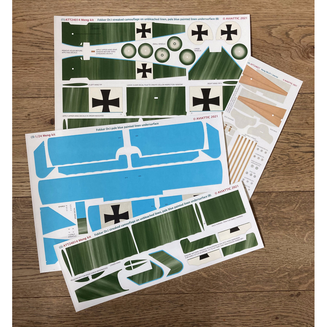 Aviattic ATT24014 1/24 (Meng) Fokker DR.I streaked camouflage type B ...