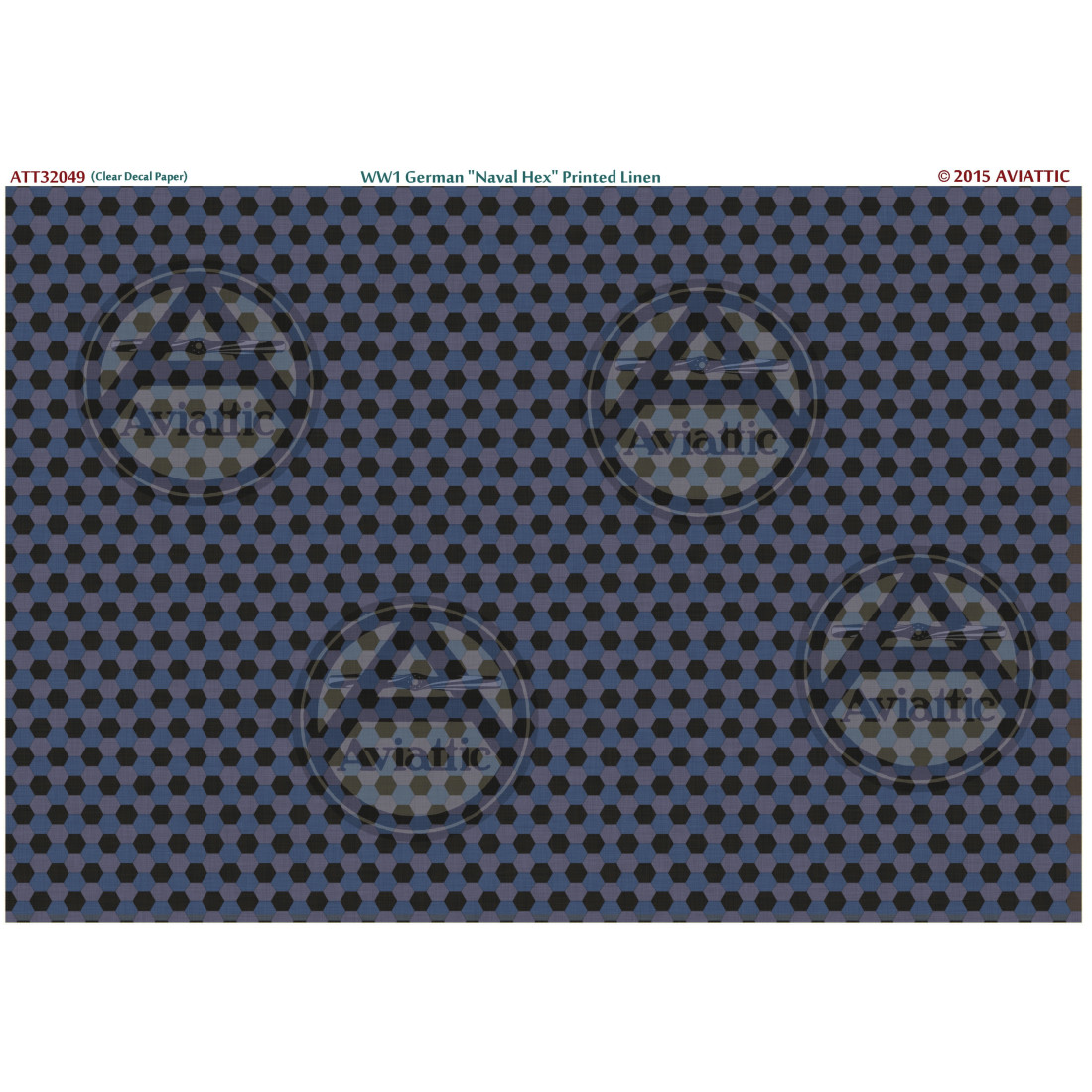 Aviattic ATT32049 1/32 (Clear Decal Paper) WW1 German Naval Hex Printed ...