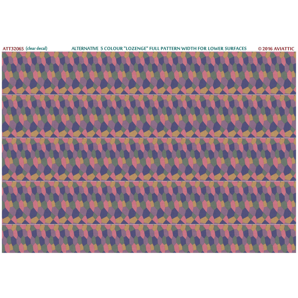 Aviattic ATT32065 1/32 (Clear decal paper) Alternative 5 colour lozenge ...