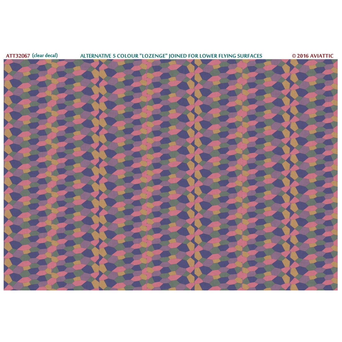 Aviattic ATT32067 1/32 (Clear decal paper) Alternative 5 colour lozenge ...