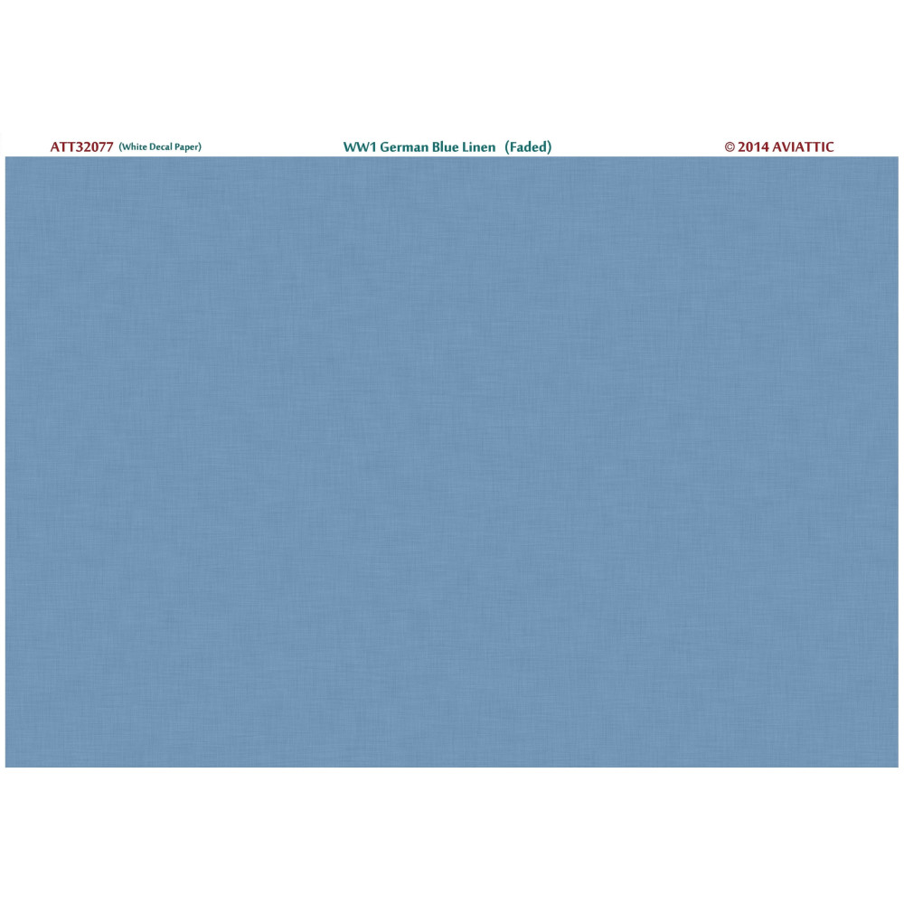 Aviattic ATT32077 1/32 (white decal paper) WW1 German blue linen (faded ...