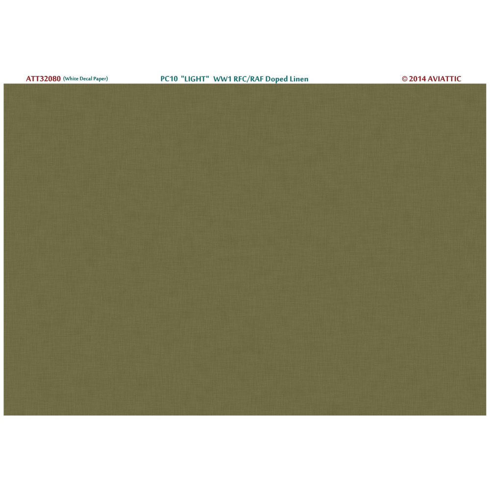 Aviattic ATT32080 1/32 (white decal paper) PC10 light WW1 RFC/RAF doped ...