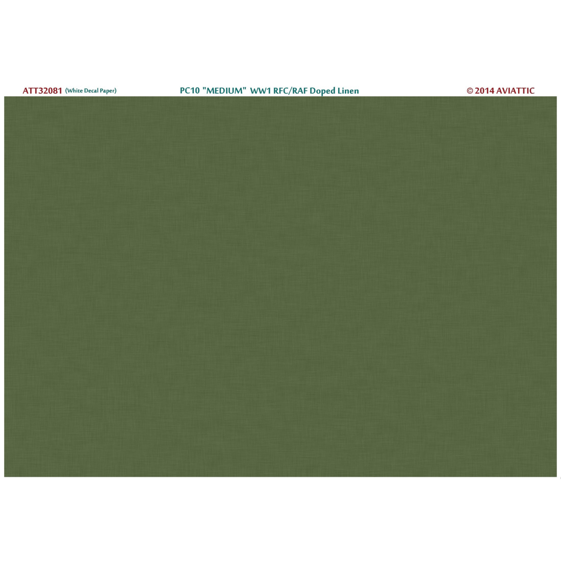 Aviattic ATT32081 1/32 (white decal paper) PC10 medium WW1 RFC/RAF ...