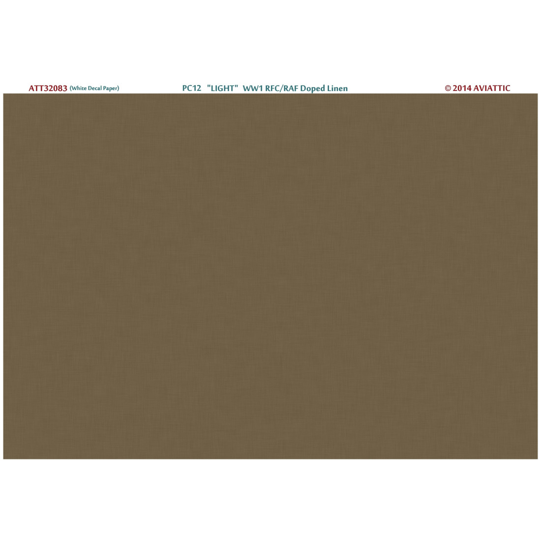 Aviattic ATT32083 1/32 PC12 light WW1 RFC/RAF doped linen (white decal ...