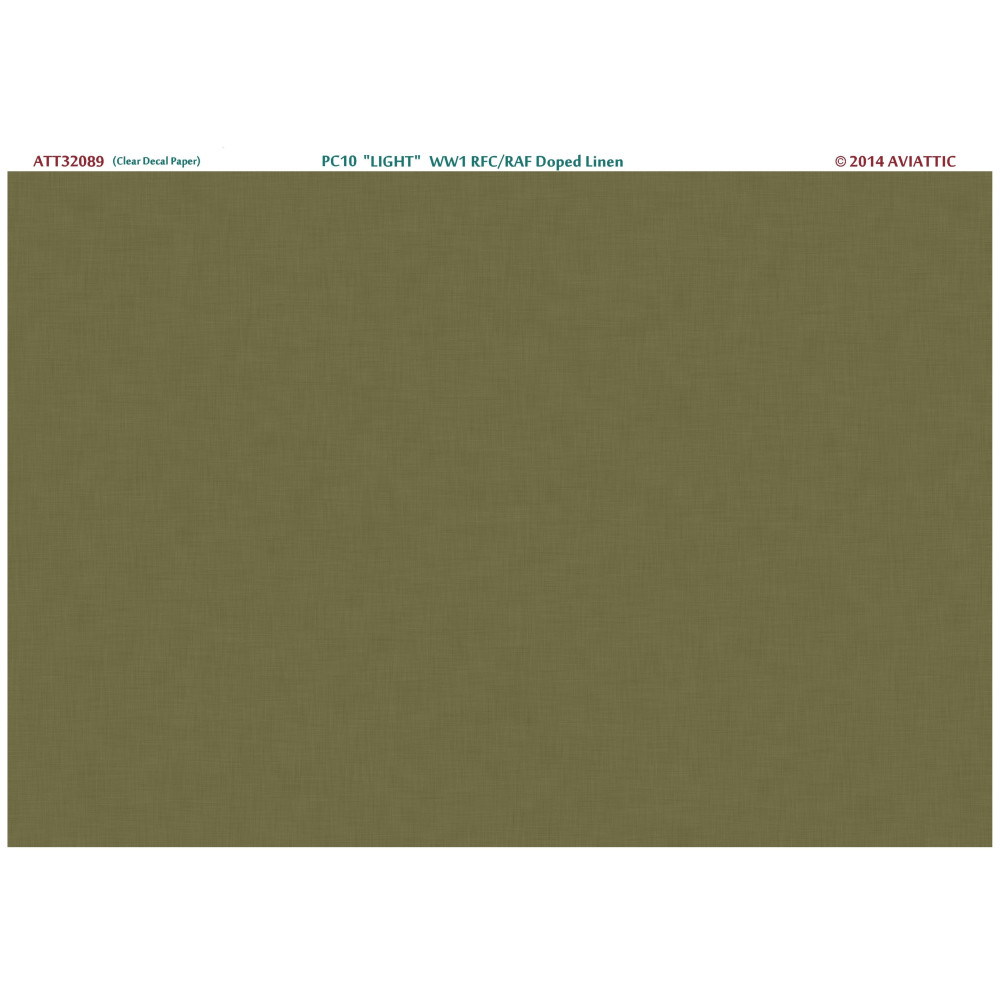Aviattic ATT32089 1/32 (clear decal paper) PC10 light WW1 RFC/RAF doped ...