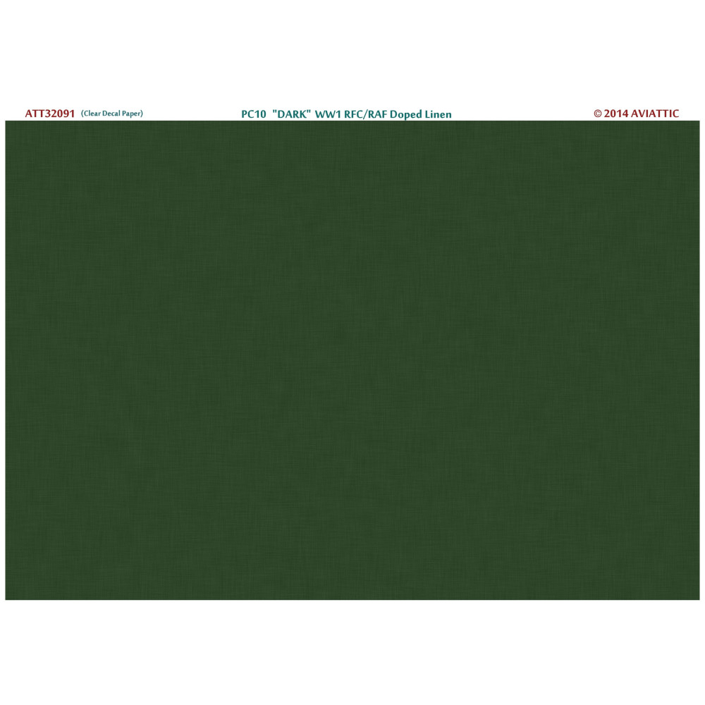 Aviattic ATT32091 1/32 (clear decal paper) PC10 dark WW1 RFC/RAF doped ...