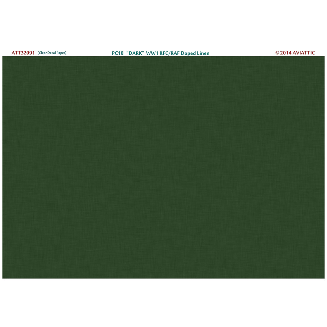 Aviattic ATT32091 1/32 (clear decal paper) PC10 dark WW1 RFC/RAF doped ...