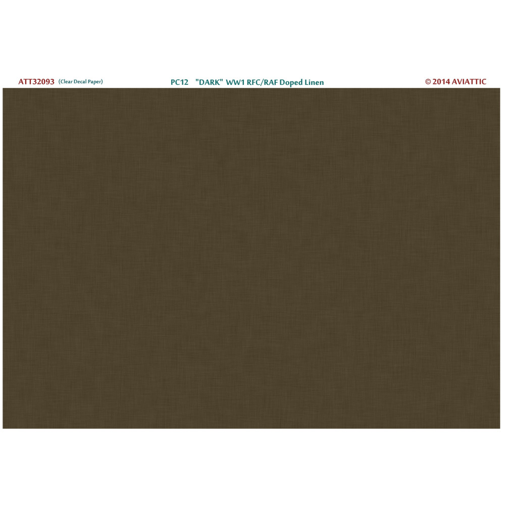 Aviattic ATT32093 1/32 (clear decal paper) PC12 dark WW1 RFC/RAF doped ...