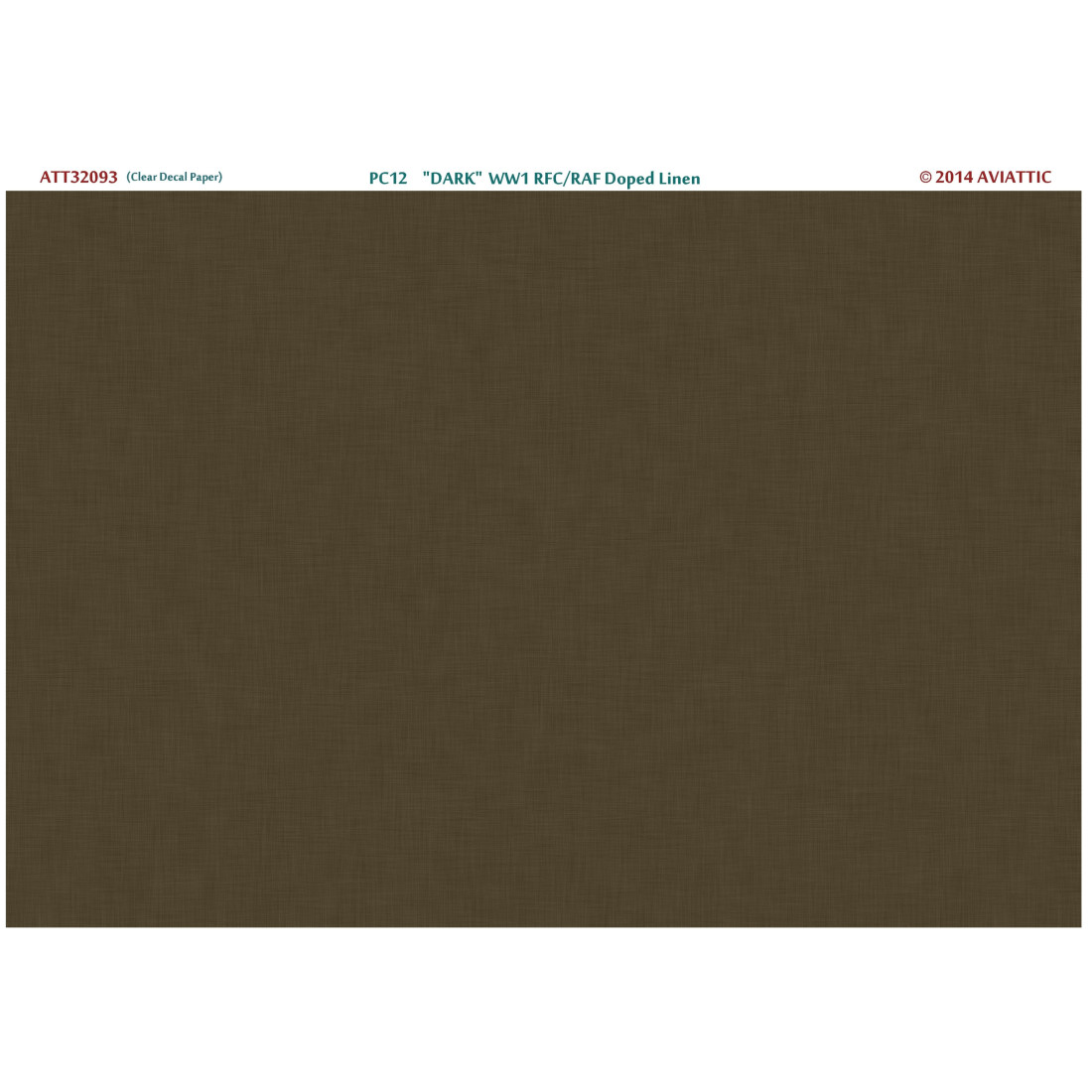 Aviattic ATT32093 1/32 (clear decal paper) PC12 dark WW1 RFC/RAF doped ...