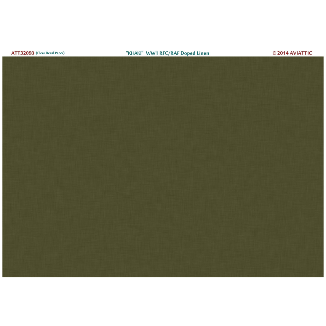 Aviattic ATT32098 1/32 (clear decal paper) PC10 WW1 RFC/RAF doped linen ...