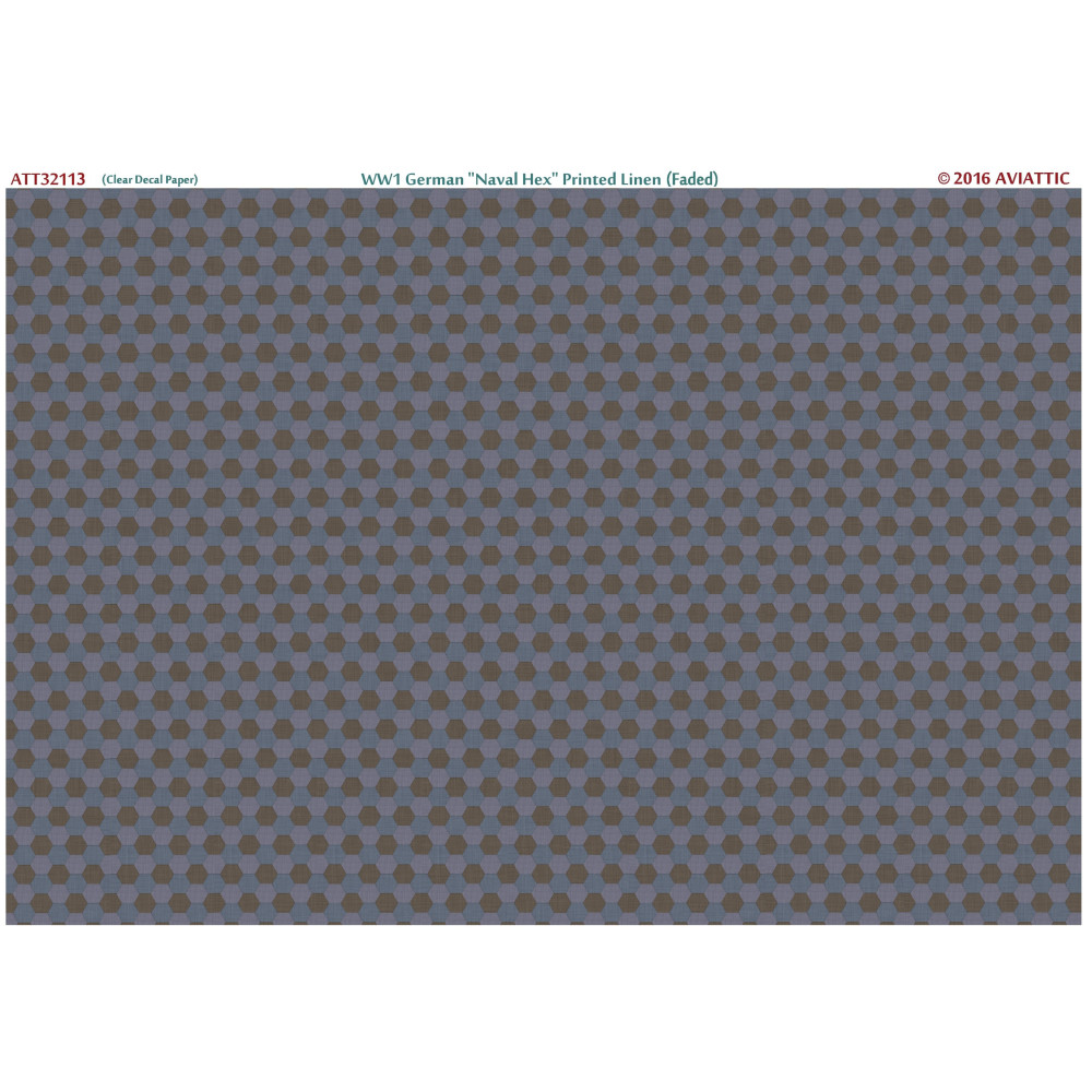 Aviattic ATT32113 1/32 (Clear decal paper) WW1 German Naval Hex printed ...