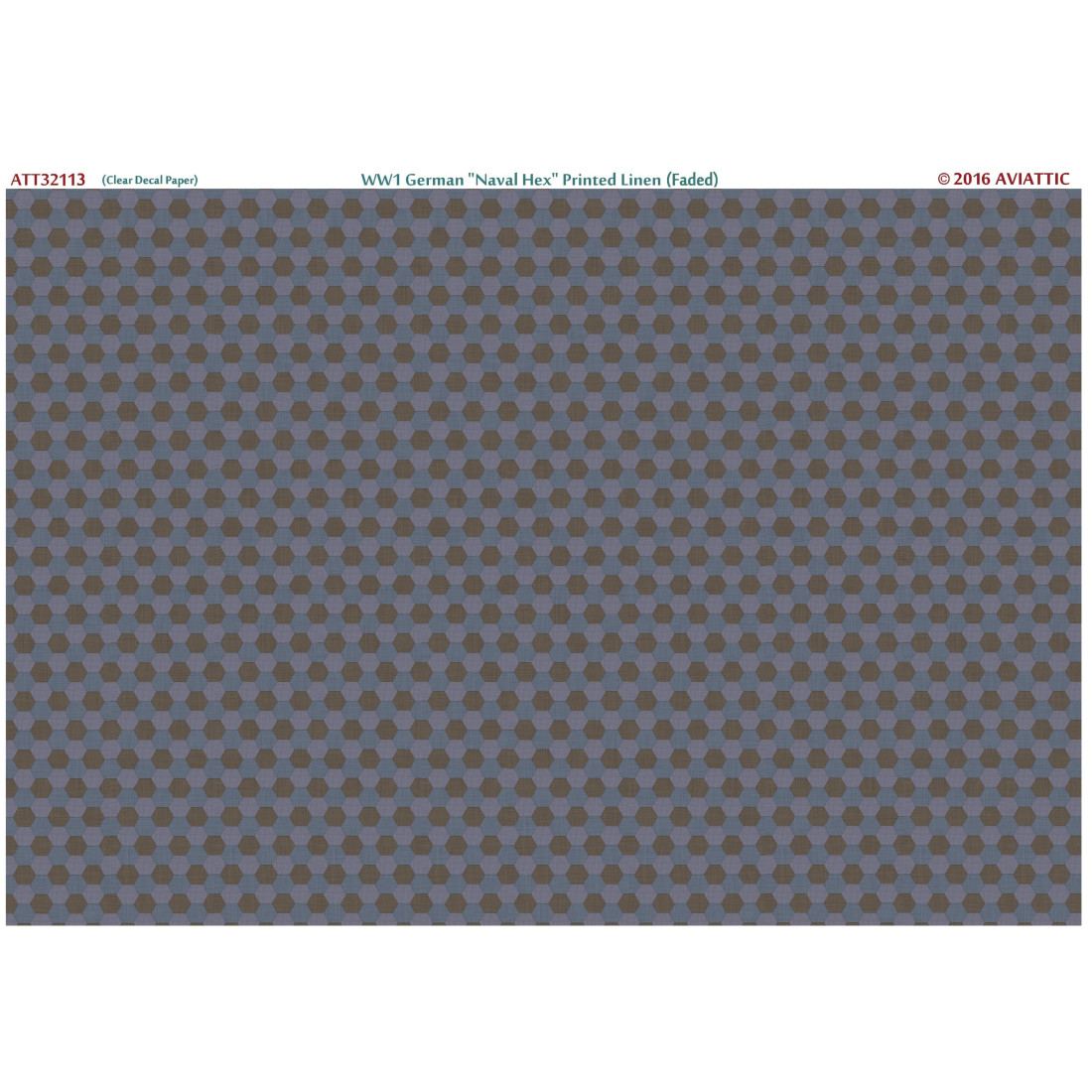Aviattic ATT32113 1/32 (Clear decal paper) WW1 German Naval Hex printed ...