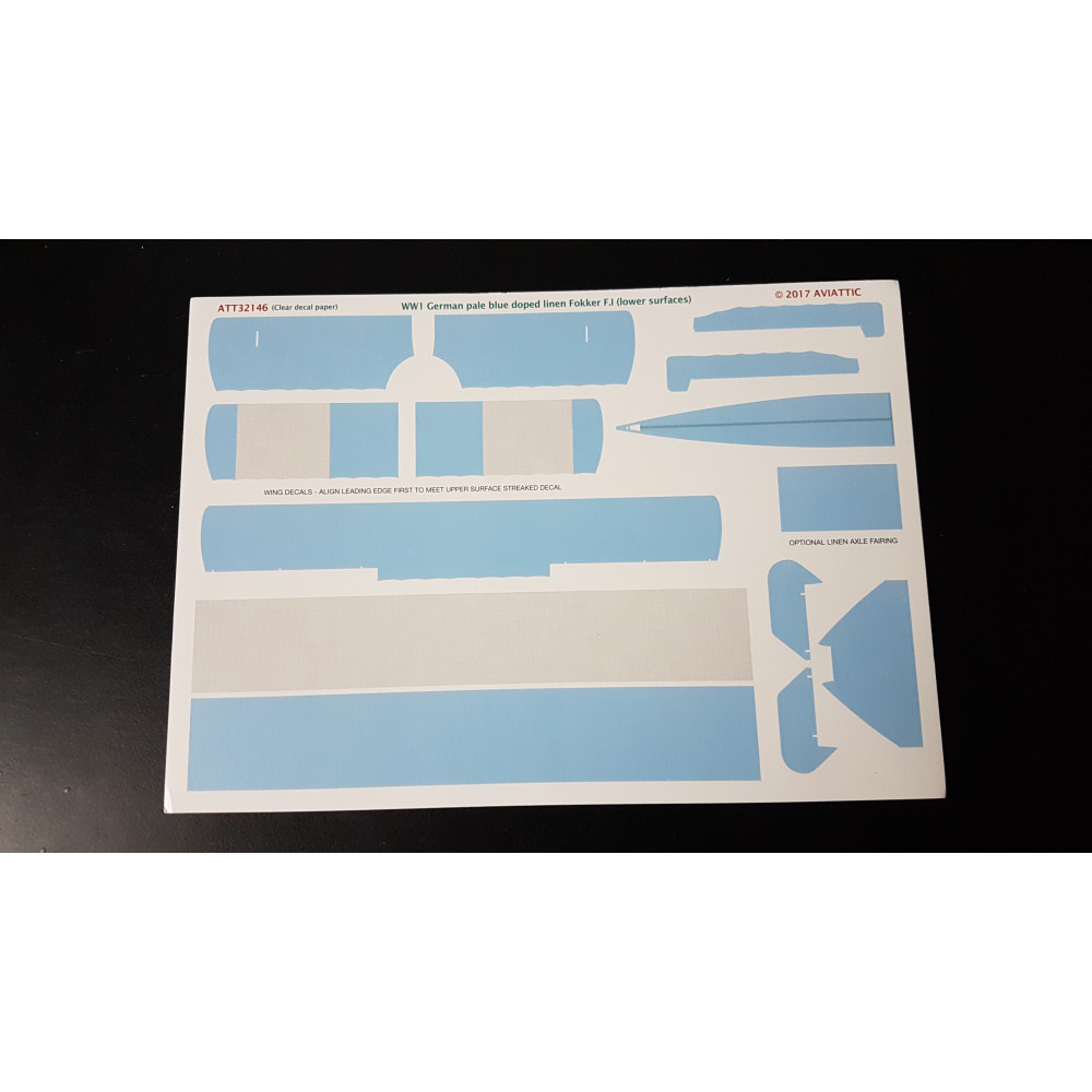 Aviattic ATT32146 1/32 (Clear decal paper) WW1 German pale blue doped ...