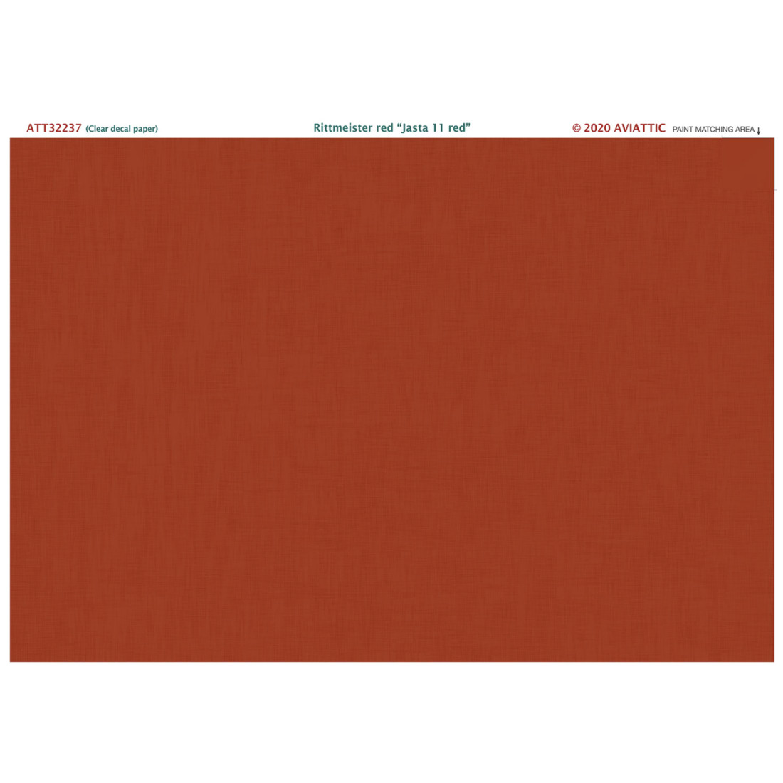 Aviattic ATT32237 1/32 (Clear decal paper) Jasta 11 red paint on linen ...