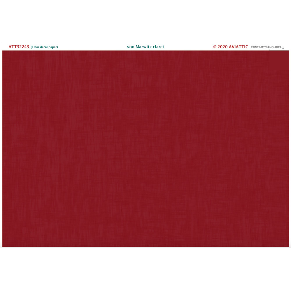 Aviattic ATT32243 1/32 (Clear decal paper) Jasta 30 claret paint on ...
