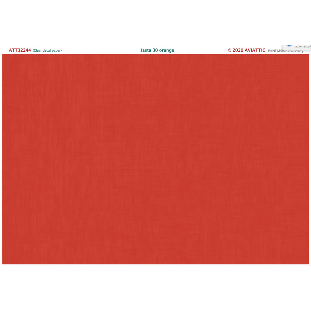Aviattic ATT32244 1/32 (Clear decal paper) Jasta 30 orange paint on ...