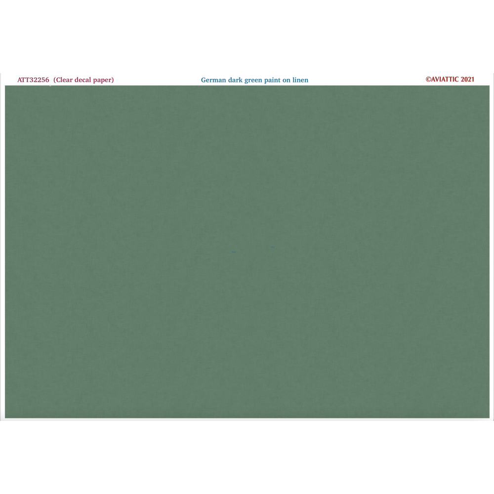 Aviattic ATT32256 1/32 (Clear decal paper) German dark green paint on ...