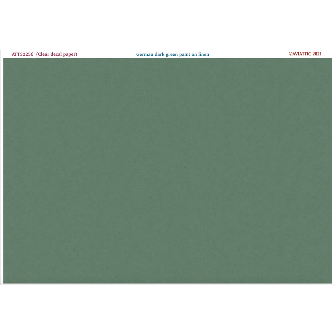 Aviattic ATT32256 1/32 (Clear decal paper) German dark green paint on ...