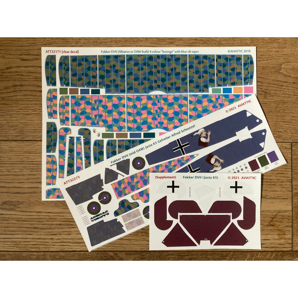 Aviattic ATT32273 1/32 Fokker DVII mid Jasta 65 Rude peasant Alfred ...