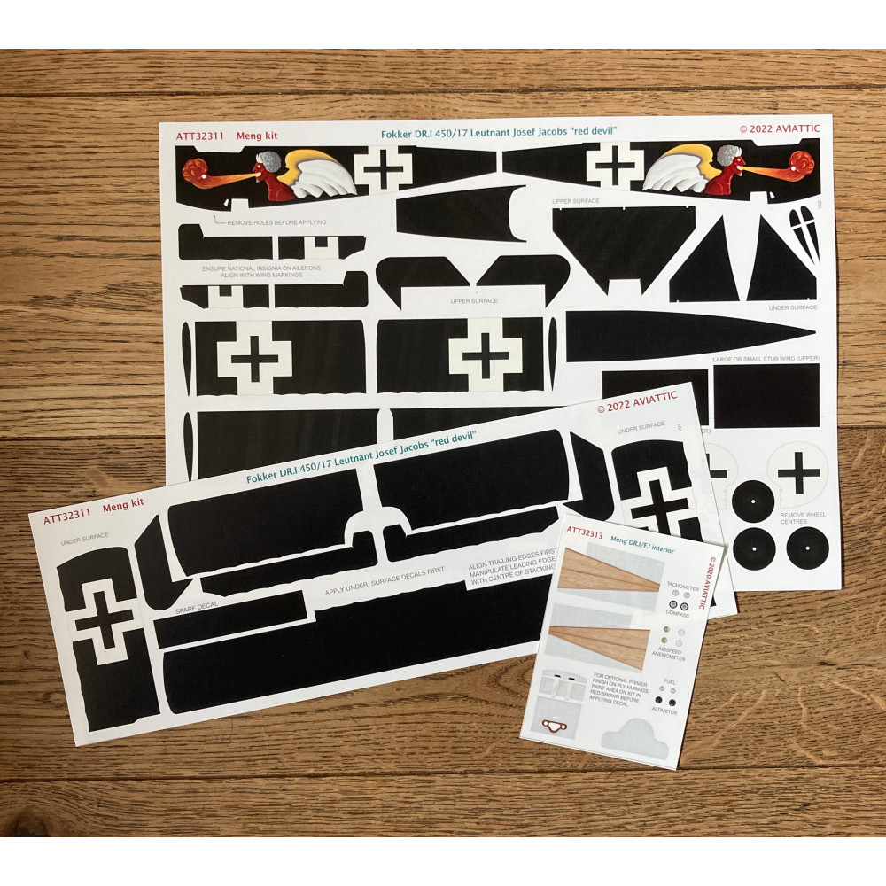 Aviattic ATT32311 1/32 (Meng) Fokker DR.I 450/17 Leutnant Josef Jacobs ...
