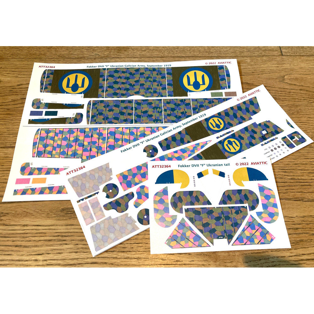 Aviattic ATT32364 1/32 Special Ukrainian Fokker DVII decal Model Kit ...