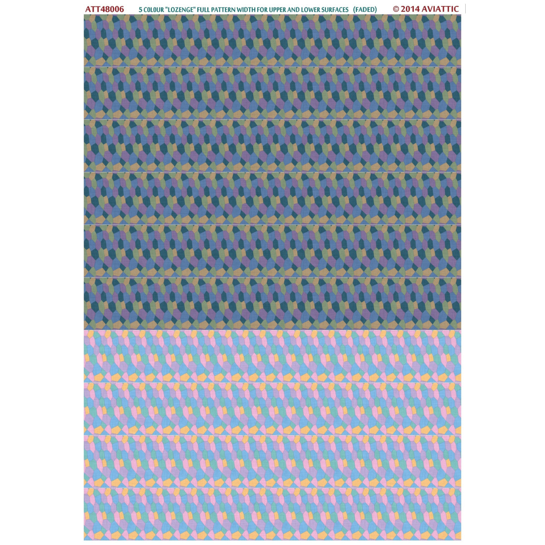 Aviattic ATT48006 1/48 5 colour lozenge full pattern width for upper ...