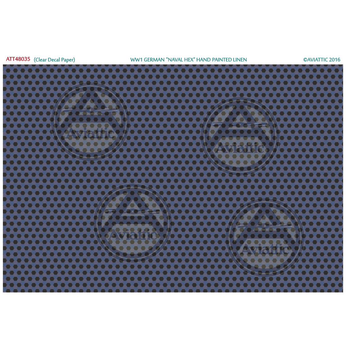Aviattic ATT48035 1/48 (Clear Decal Paper) WW1 German Naval Hex Hand ...