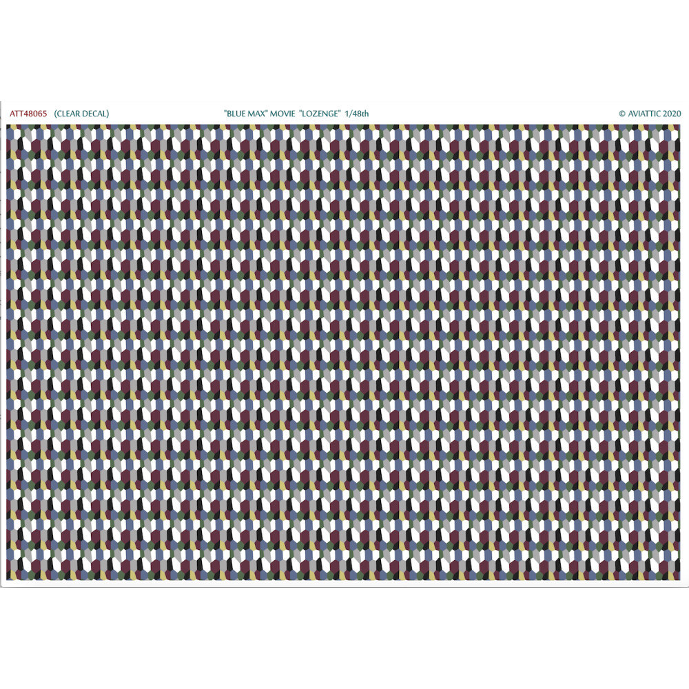 Aviattic ATT48065 1/48 Blue Max movie Lozenge decal Model Kit Decals ...