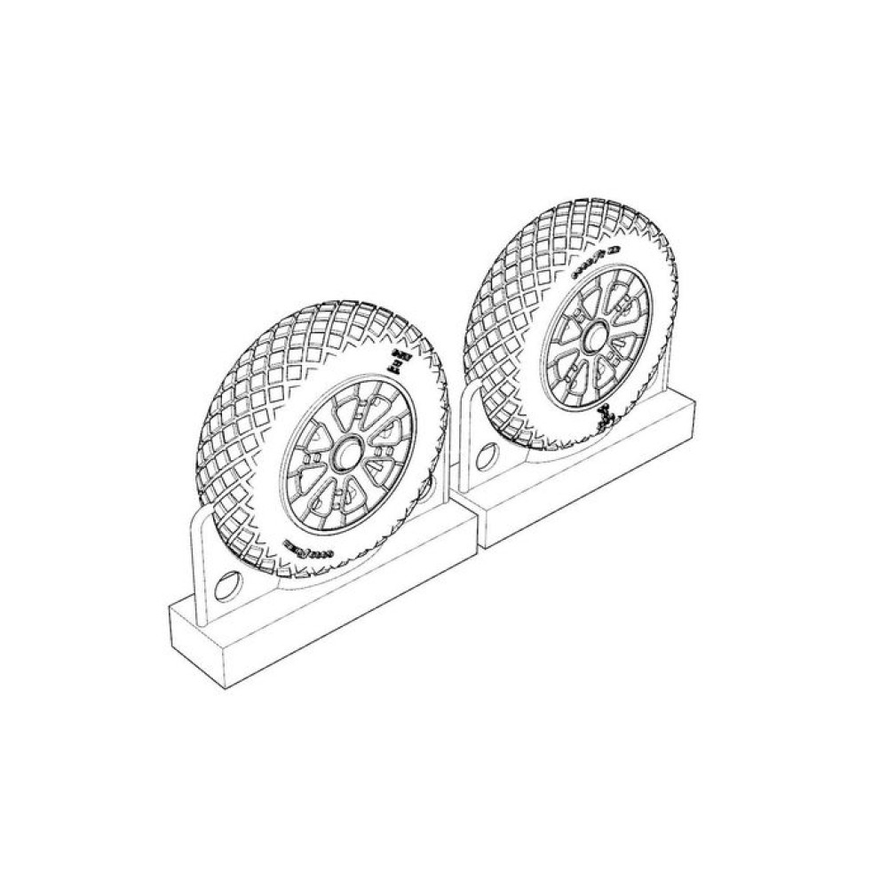 Brengun BRL72217 1/72 F4U Corsair Diamond Thread Wheels set Resin ...