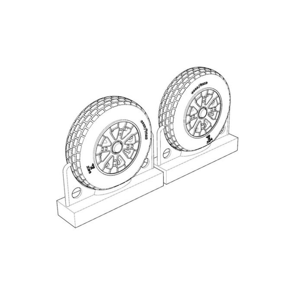 Brengun BRL72218 1/72 F4U Corsair Block Thread Wheels set Resin casted ...