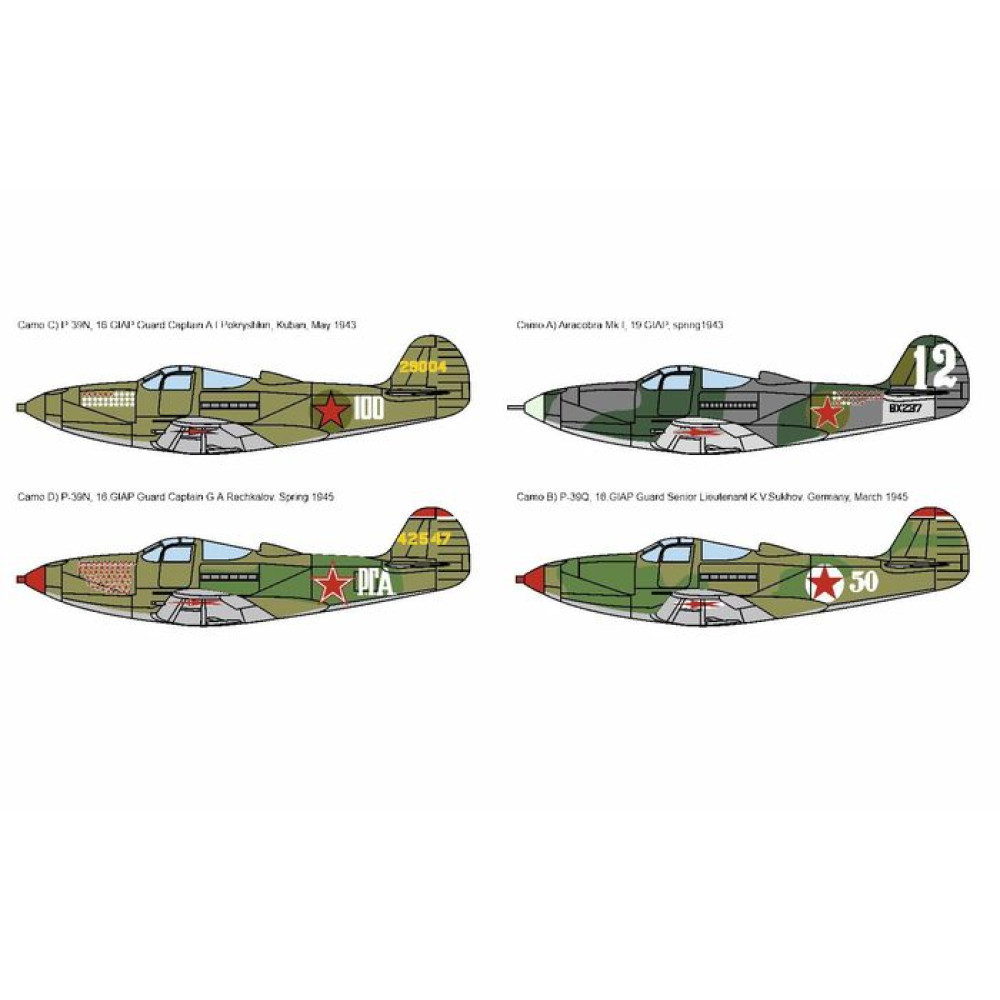 Brengun BRP144016 1/144 P-39 Airacobra „Red Stars“ plastic construction ...