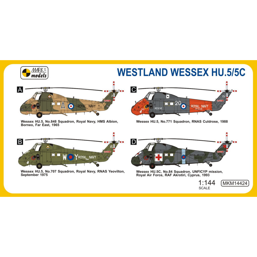 Mark I MKM144024 1/144 Westland Wessex HU.5/5C Versatile Helicopter