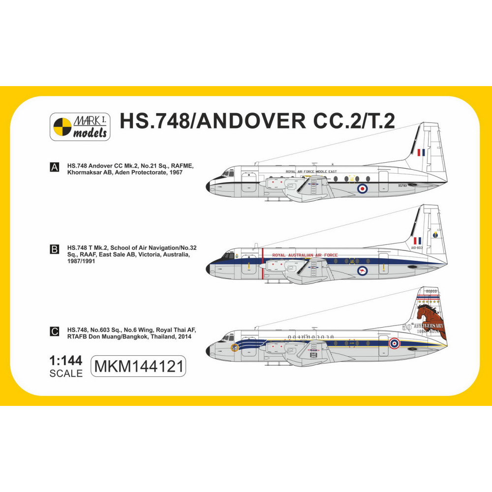 Mark I MKM144121 1/144 Hawker Siddeley HS.748 Andover Military Asia ...