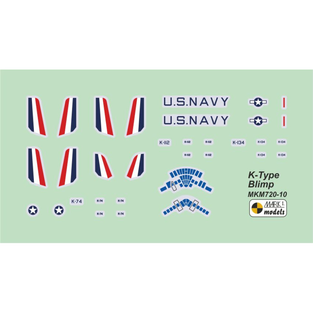 Mark I MKM720-10 1/720 Goodyear K-type Blimp Fleet Defender non-rigid ...