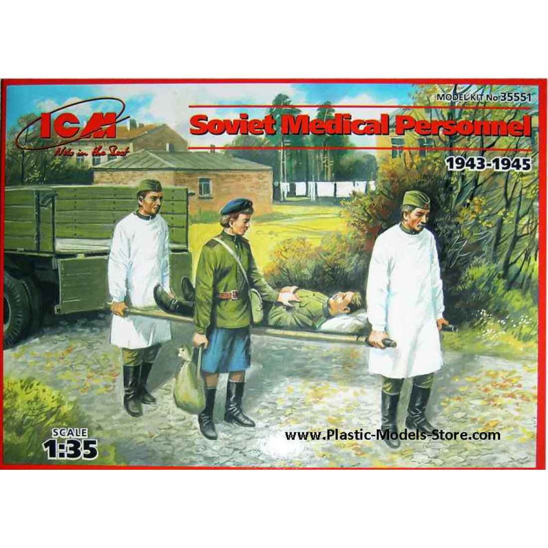 Soviet Medical Personnel 1943-1945 WWII 1/35 ICM 35551 Model Kit ...