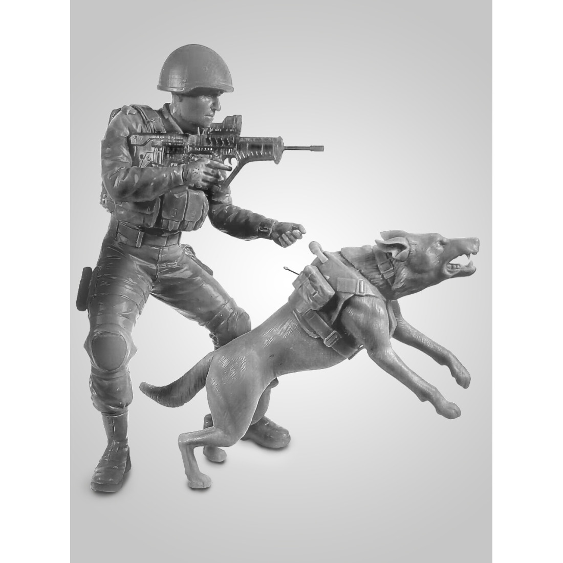ICM 16102 - IDF K-9 Unitz "OKETZ" with dog. Special forces of Israel 1/ ...