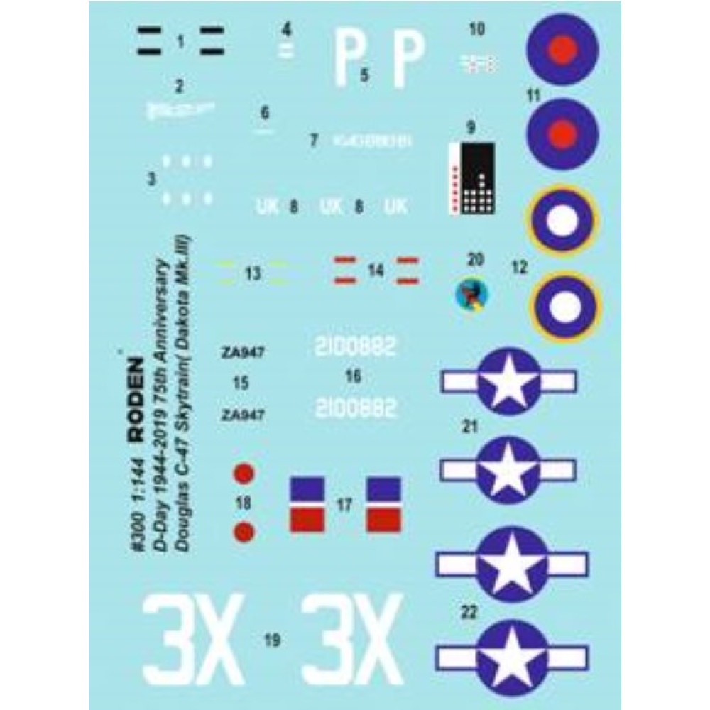 Roden 300 - 1/144 scale - Douglas C-47 Skytrain (Dakota MK.III) Model ...