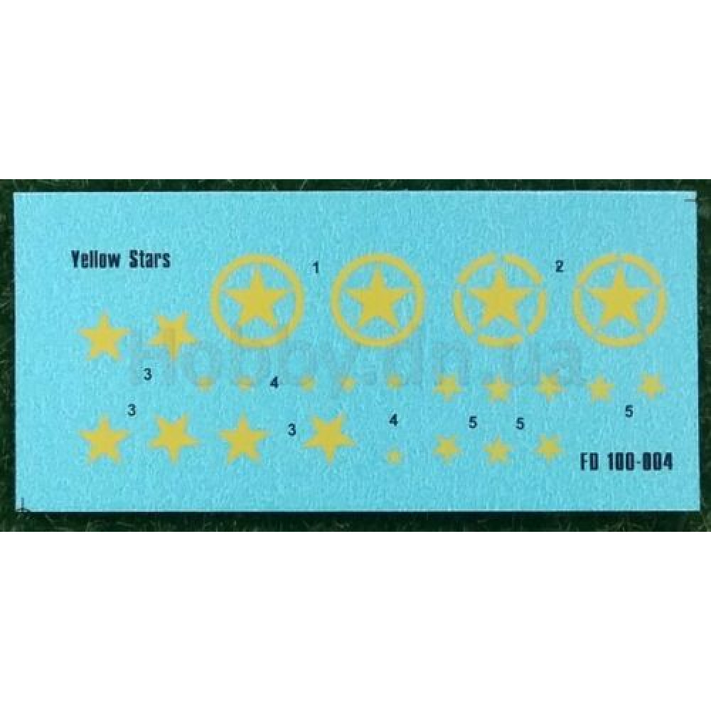 Foxbot 100-004 1/100 Yellow Star WW2 military vehicles (Allied stars ...