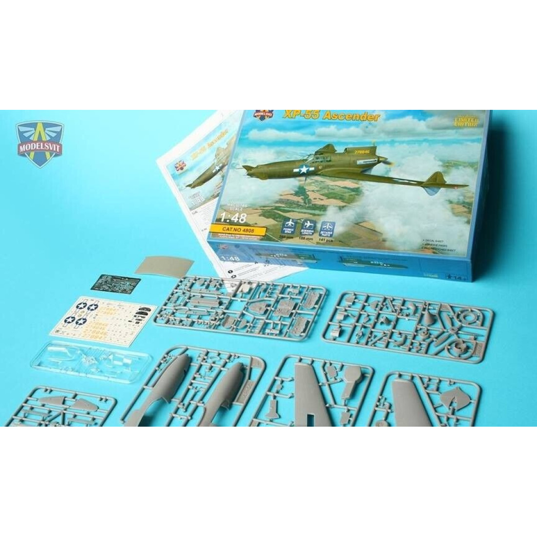 Curtiss-Wright XP-55 Ascender, WWII 1/48 ModelSvit 4808 Model Kit ...
