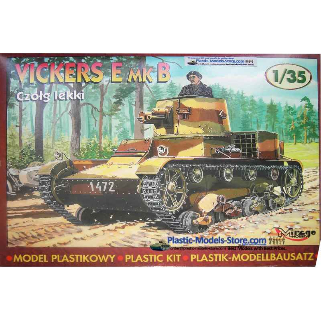 Vickers Light Tank Mark E Mk.B 1/35 Mirage Hobby 35304 Model Kit Armor ...