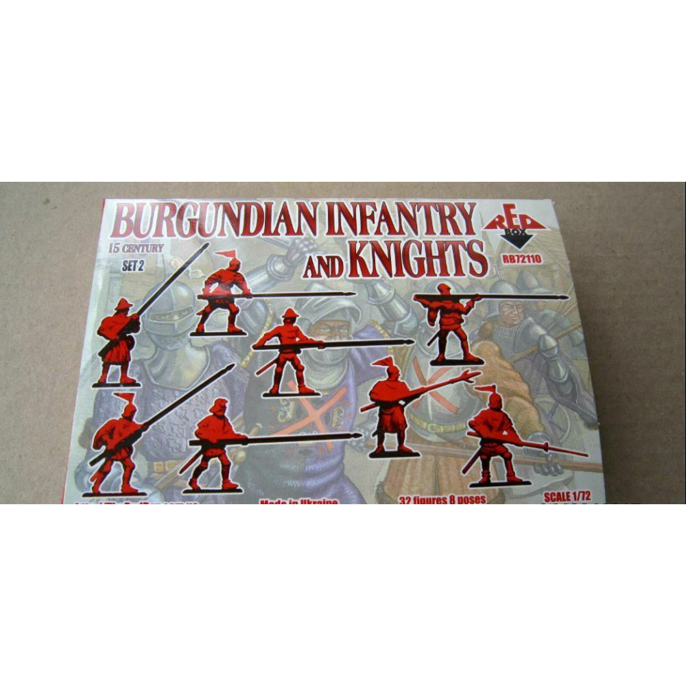BURGUNDIAN INFANTRY AND KNIGHTS, 15 CENTURY SET 2 KIT 1/72 RED BOX ...