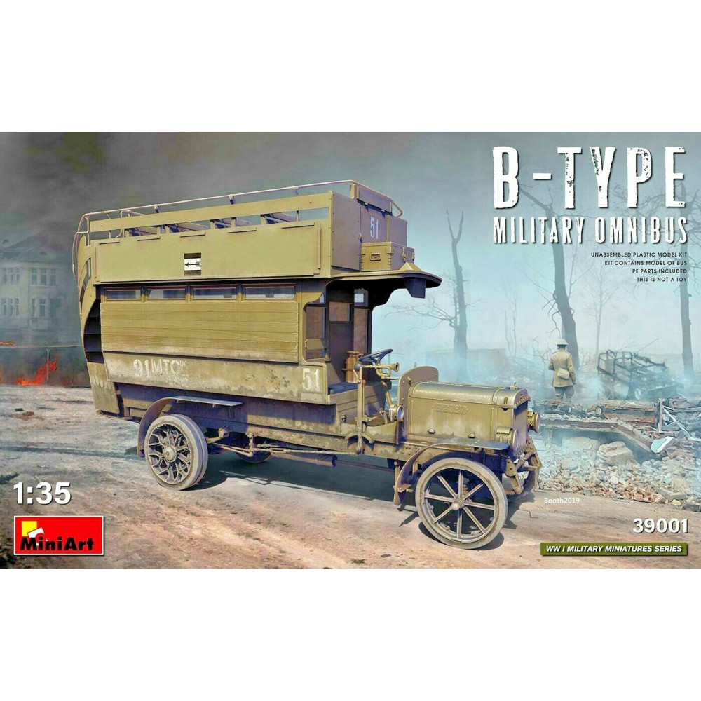 Miniart 39001 - 1/35 MILITARY BUS Type-B “OMNIBUS” Plastic Model Kit ...