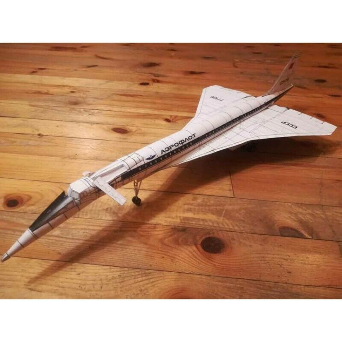Paper Model Kit Passenger aircraft Tu-144 1/100 Orel 281 Civil Aviation ...