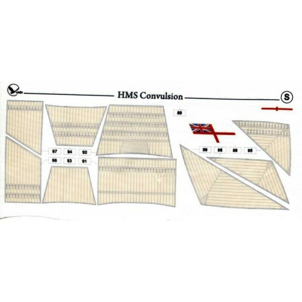 Set of fabric sails for Orel 293/4 Bombardier ketch "Convulsion" 1/200 ...