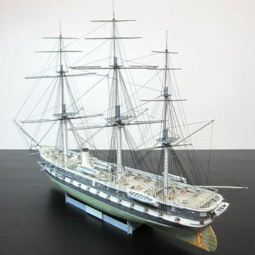 Orel 350 1/200 Le Redoutable Ironclad, France 1878. Paper model kit ...