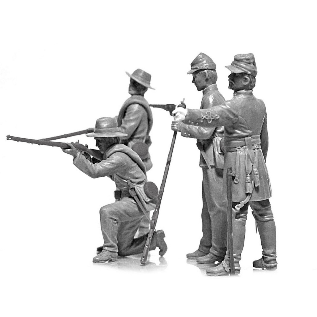 ICM 35021 - 1/35 - American Civil War Confederate Infantry 4 figures ...
