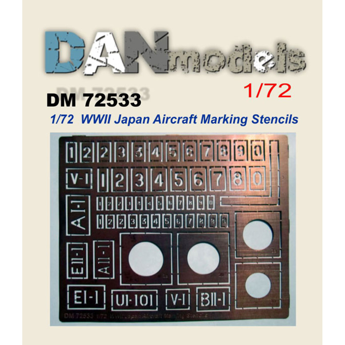 Dan Models 72533 - 1/72 Japan aircraft marking stencils, Set of masks ...